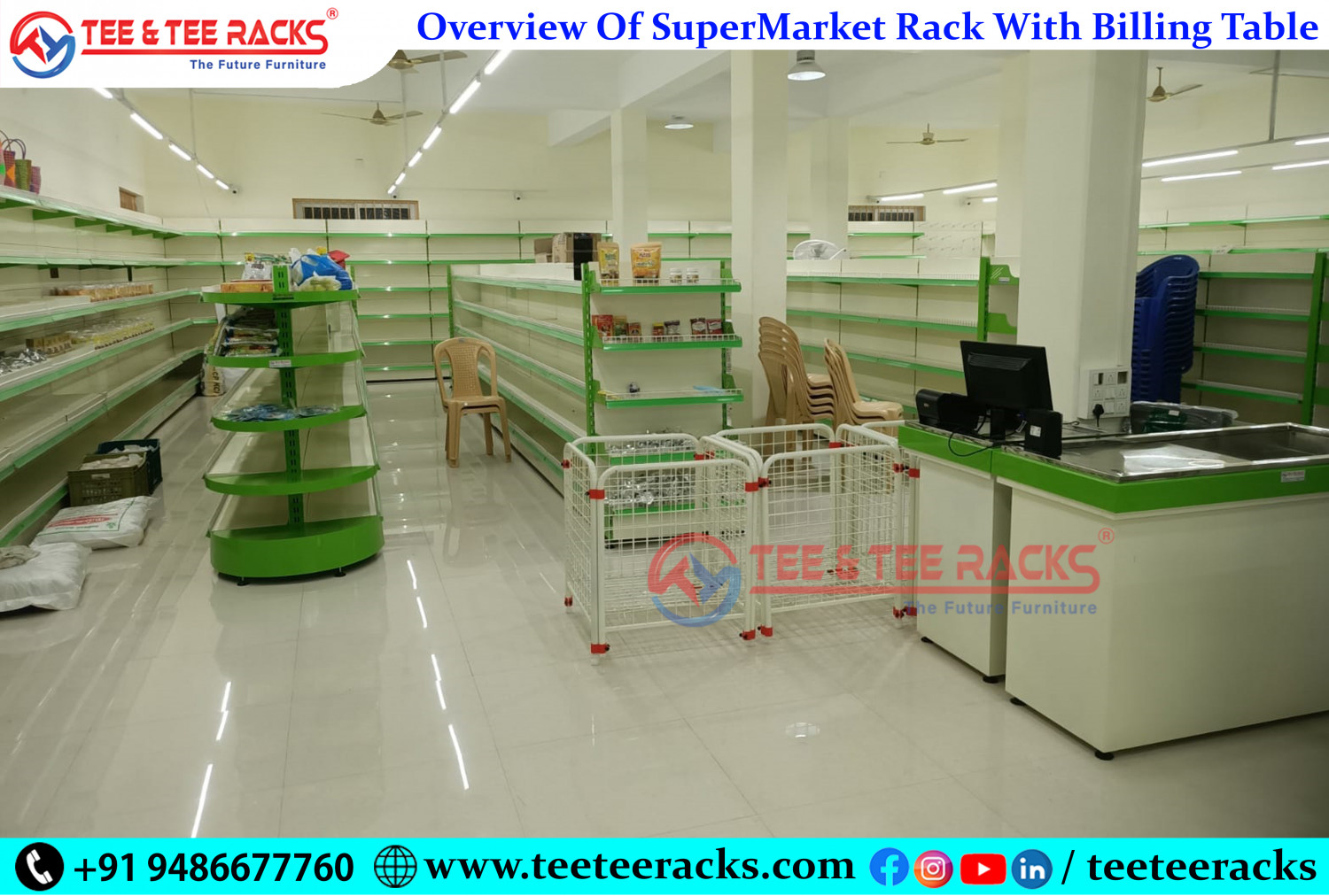 Cash counter, delivery counter, Billing counter